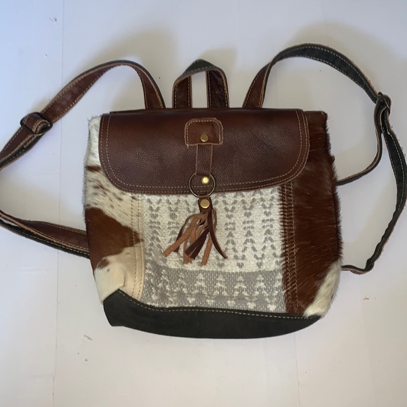Myra Bag | Bags | Myra Backpack Bag Calf Fur Brown Spots Leather | Poshmark
